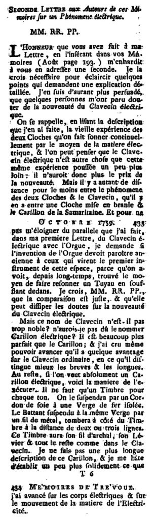 El primer instrumento musical eléctrico era de 1759 - teknoPLOF!